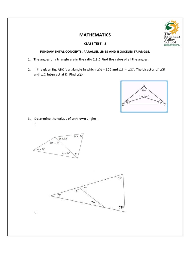 Class 8 Practice Questions Math | PDF