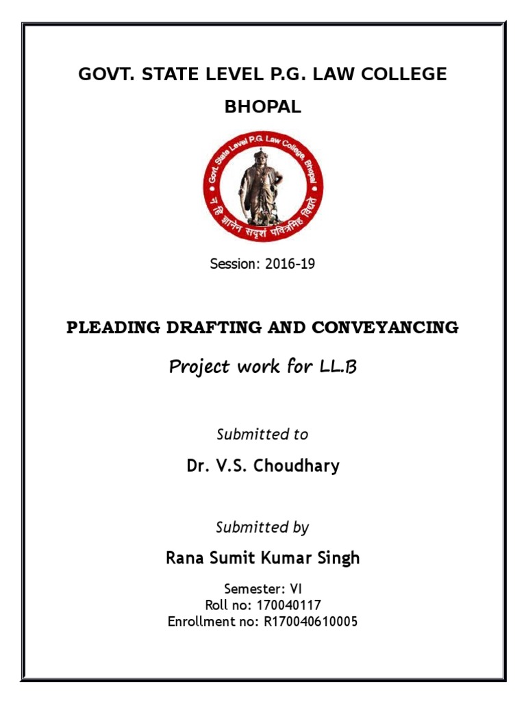 LLB Project File | PDF