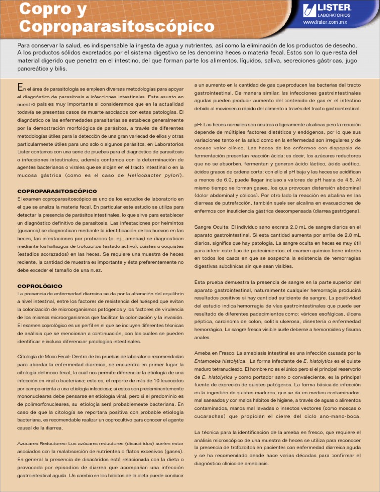 Copro | PDF | Diarrea | Heces