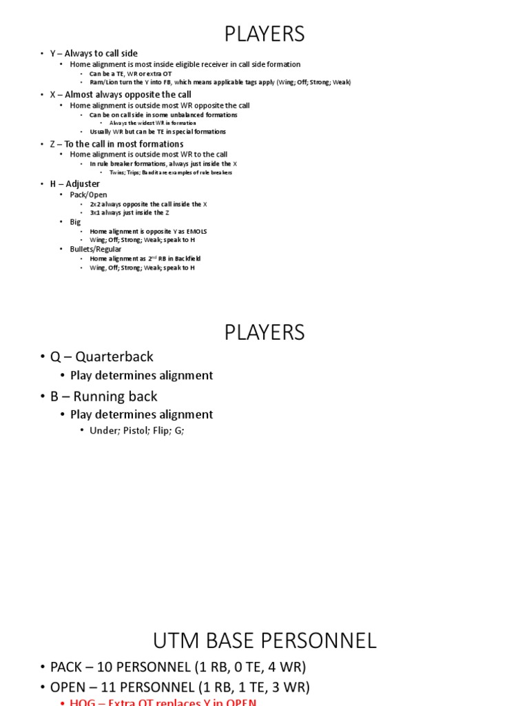 NFL Play Calling Cheat Sheet | PDF | Gridiron Football | American ...