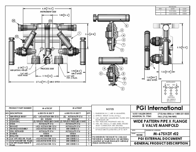 REVISIONS TO 5 VALVE MANIFOLD DRAWING | PDF | Valve | Hydraulics