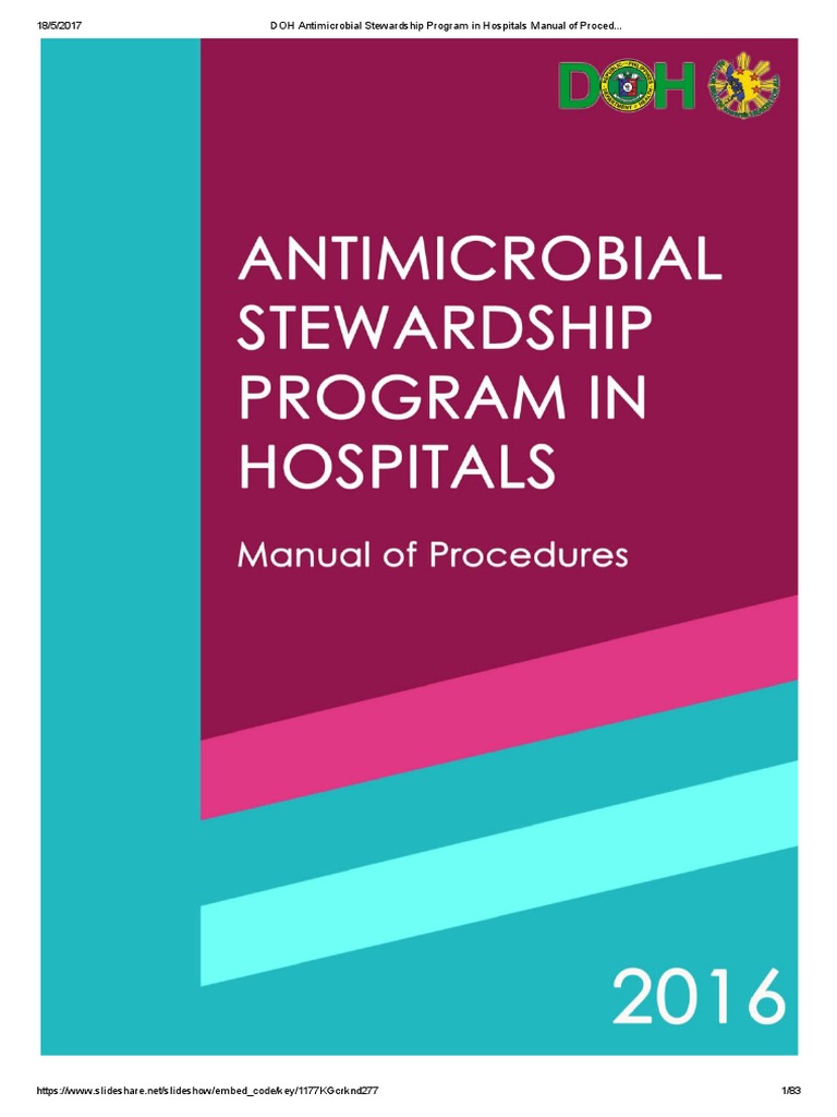 Manual Procedures AMS in Hospital 2016 PDF | PDF | Biocides | Drug ...