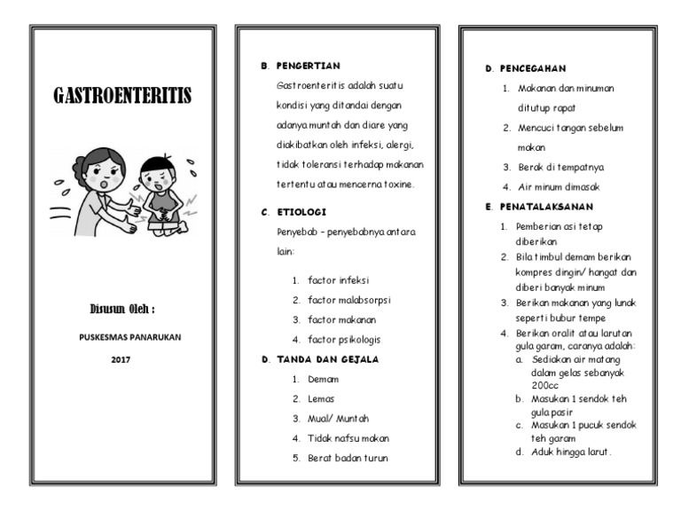 Leaflet Gastroenteritis | PDF