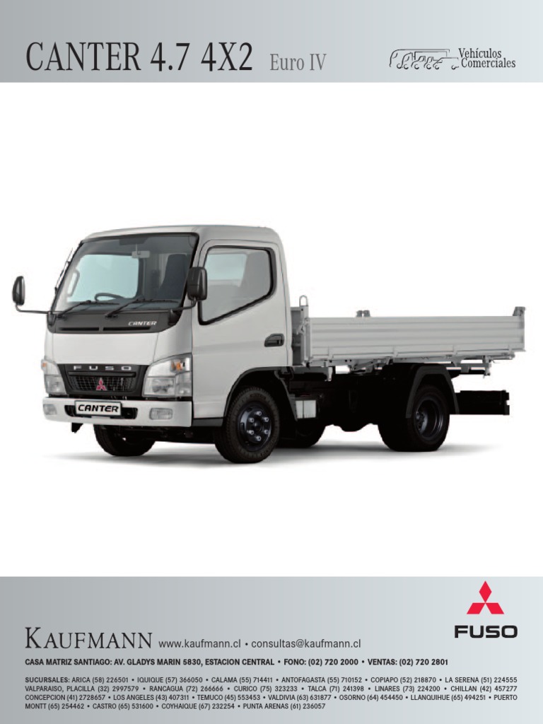 Catalogo Canter 4.7 | PDF | Transmisión (Mecánica) | Tecnología de vehículos