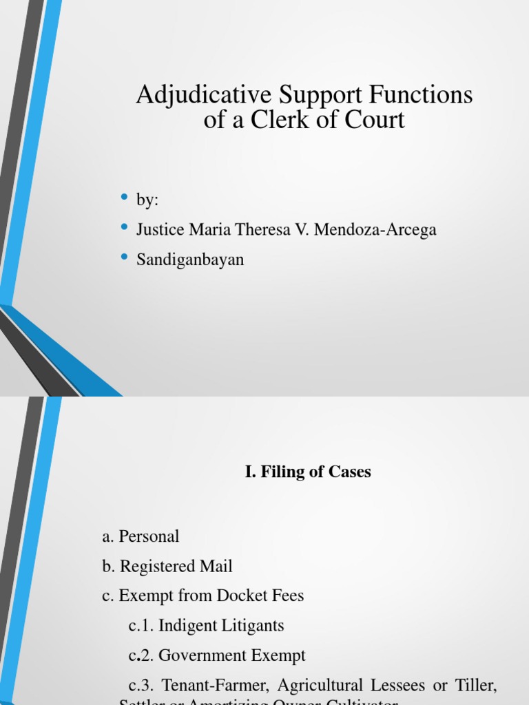 Adjudicative Support Functions of A COC | PDF | Bail | Arraignment