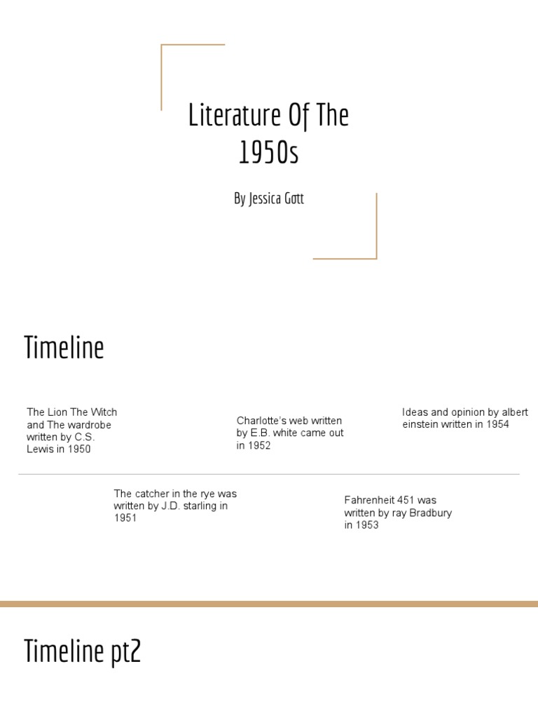 Literature of The 1950s | PDF | Dr. Seuss | Children's Literature