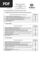 Teacher 1, II, III - Duties & Responsibilities | PDF | Lesson Plan ...