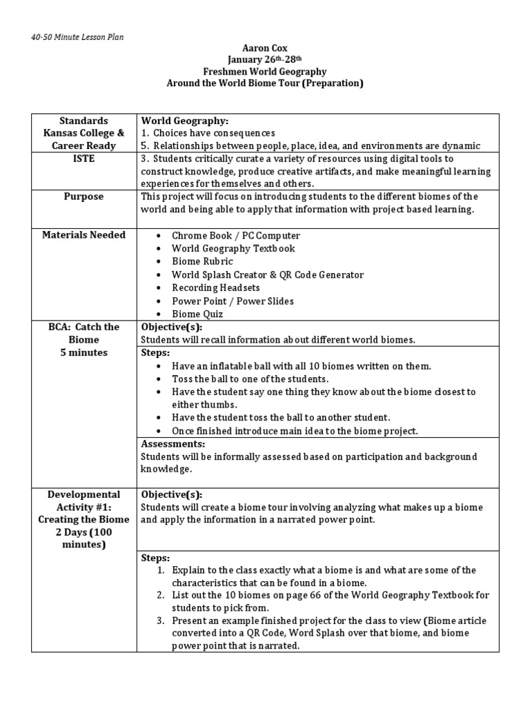 My Lesson Plan | PDF | Lesson Plan | Reading Comprehension