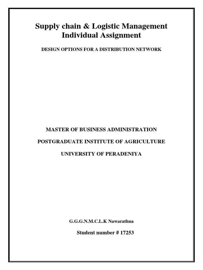 Design Options For A Distribution Network | PDF | Warehouse | Retail