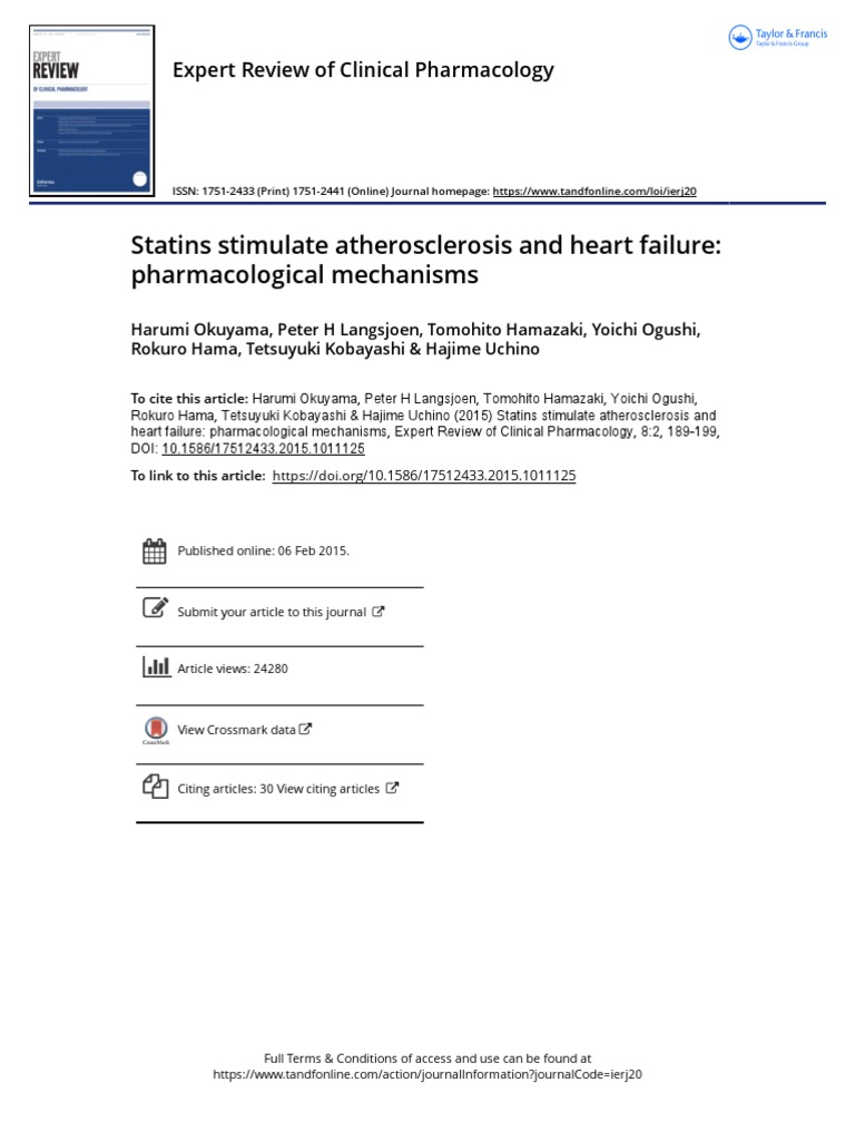Statins and Heart Failure Mechanisms | PDF | Low Density Lipoprotein ...