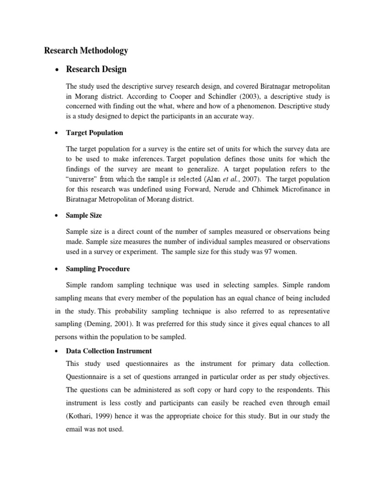 Research Methodology | PDF | Survey Methodology | Sampling (Statistics)