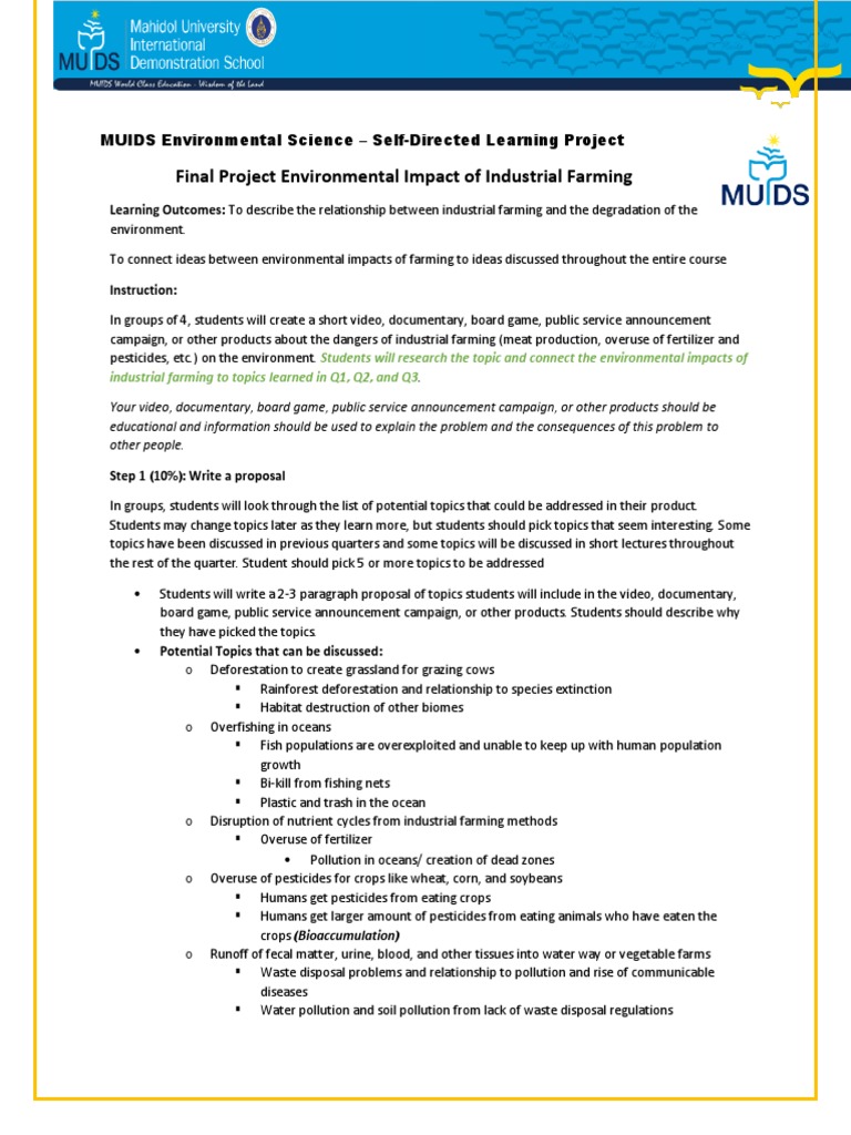 Industrial Farming's Environmental Impact | PDF | Agriculture | Pollution
