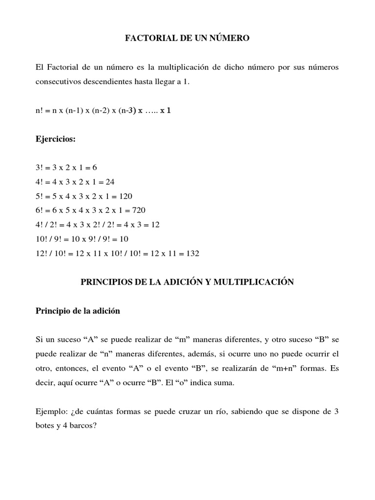 2019-1 - CLASE 7 - Factorial | PDF | Permutación | ensalada