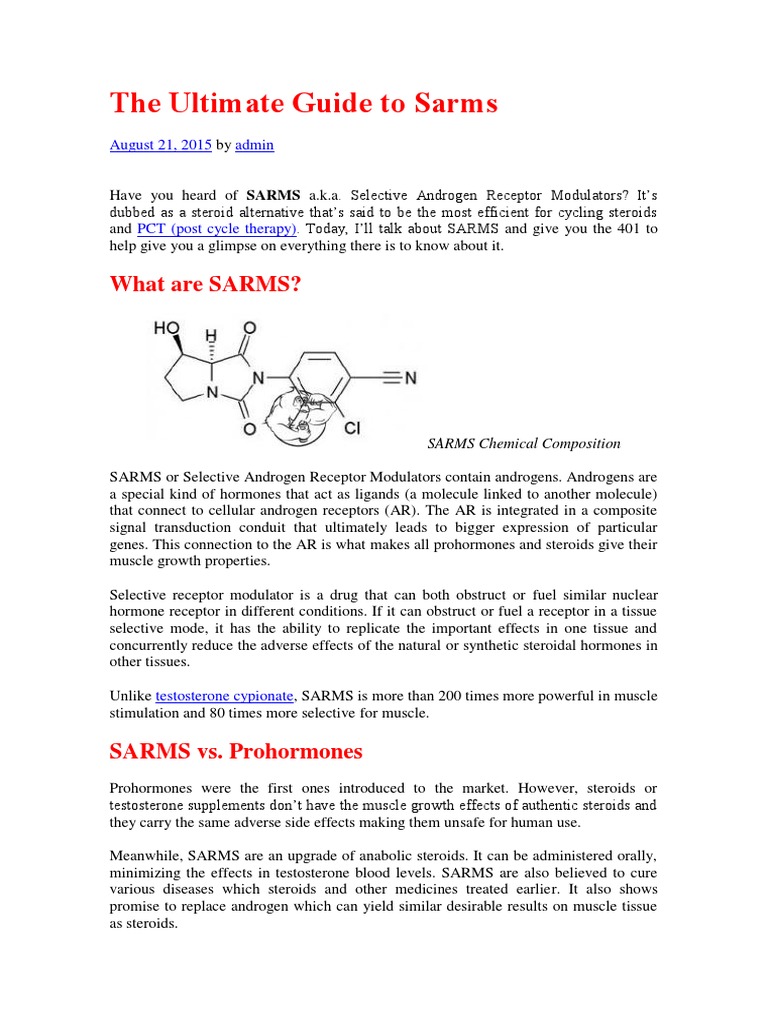 Sarms 1 - The Ultimate Guide To Sarms | PDF | Testosterone | Hormone