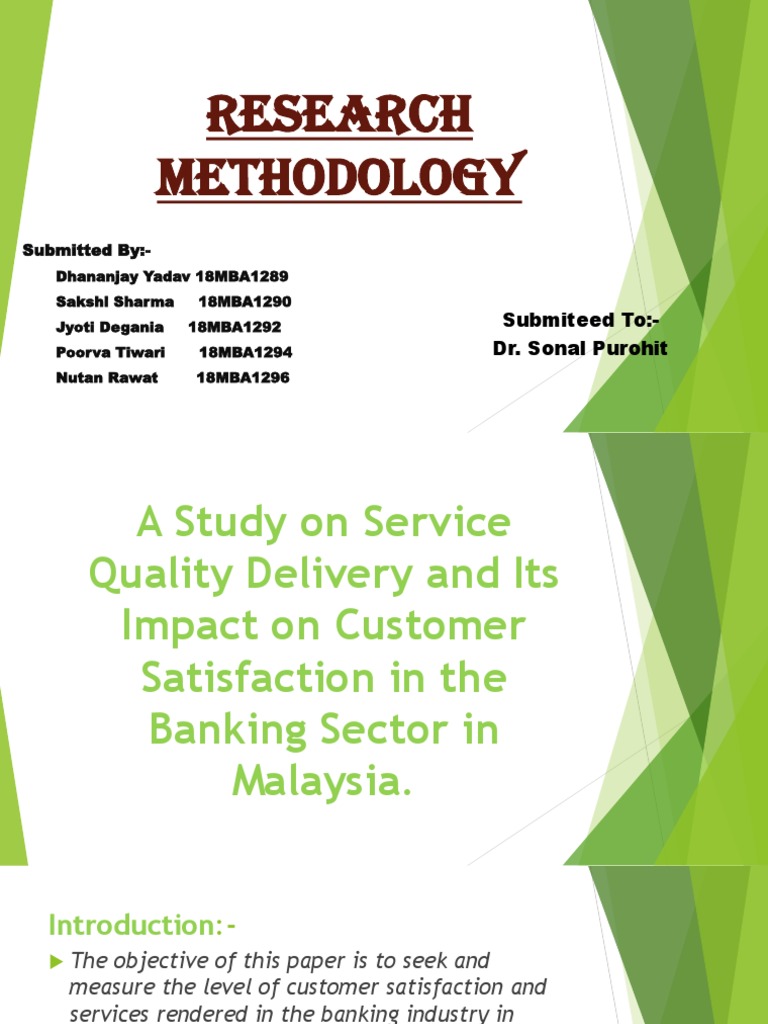 Research Methodology Case Study On Banking System | PDF | Customer ...