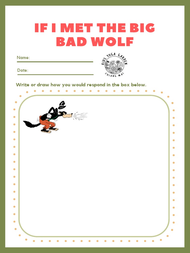 Ifimetthebig Bad Wolf: Write or Draw How You Would Respond in The Box ...