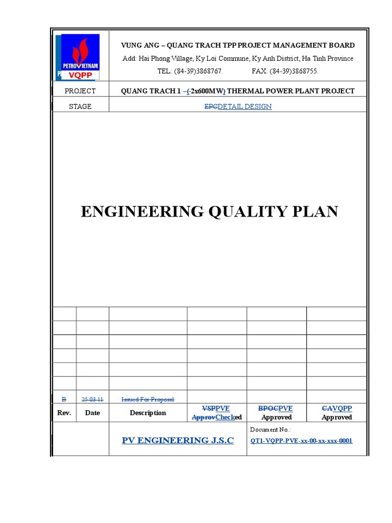 6 1 Engineering Quality Plan | PDF | Verification And Validation ...