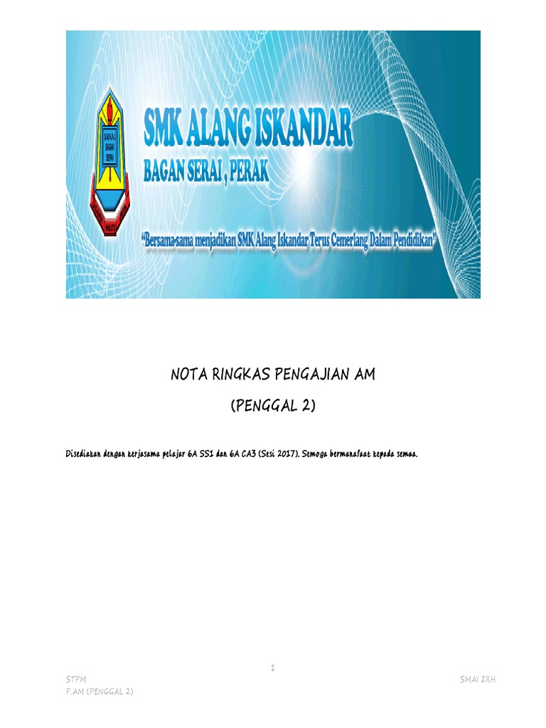 SEM 2 - Nota Ringkas PA Penggal 2 | PDF