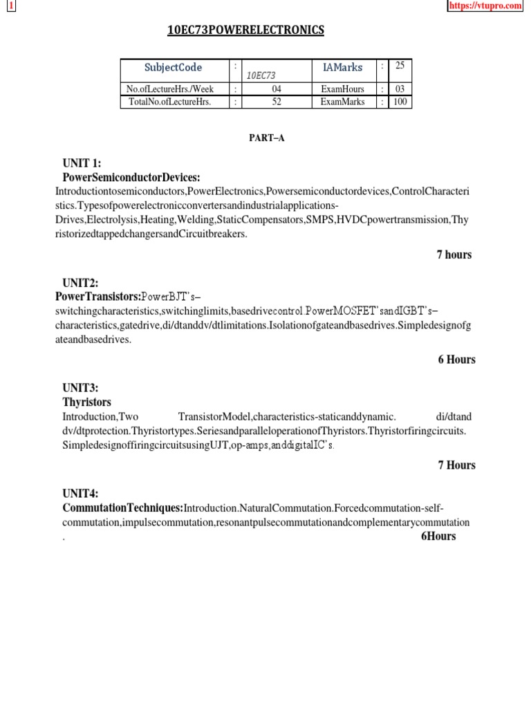 Power Electronics Notes | PDF | Bipolar Junction Transistor | Power ...