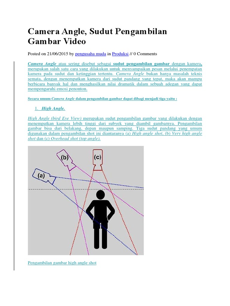 Camera Angle Dan Shot | PDF