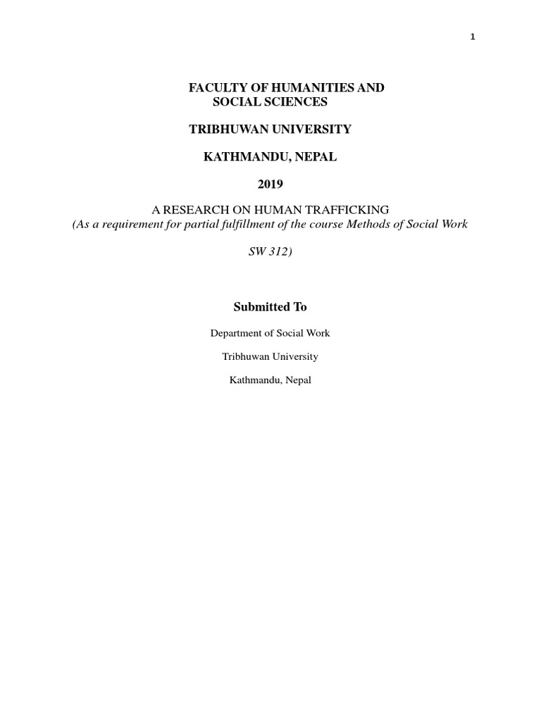 Terammmm Paper On Human Trafficking | PDF | Human Trafficking | Sexual ...