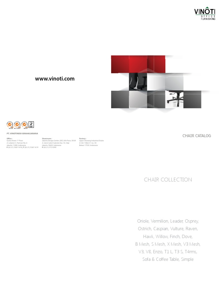 Vinoti Chair Catalog | PDF | Chair | Human Factors And Ergonomics