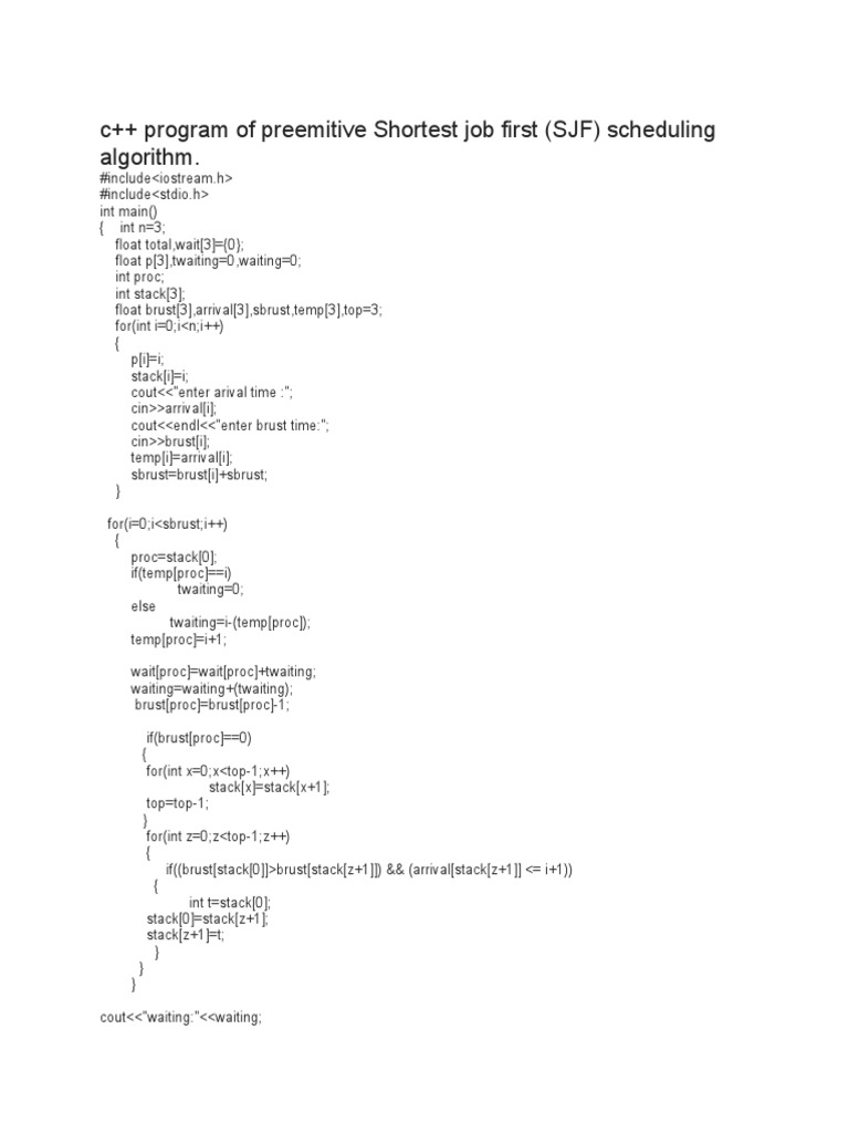 C Program Implementing Round Robin Scheduling Algorithm With Process