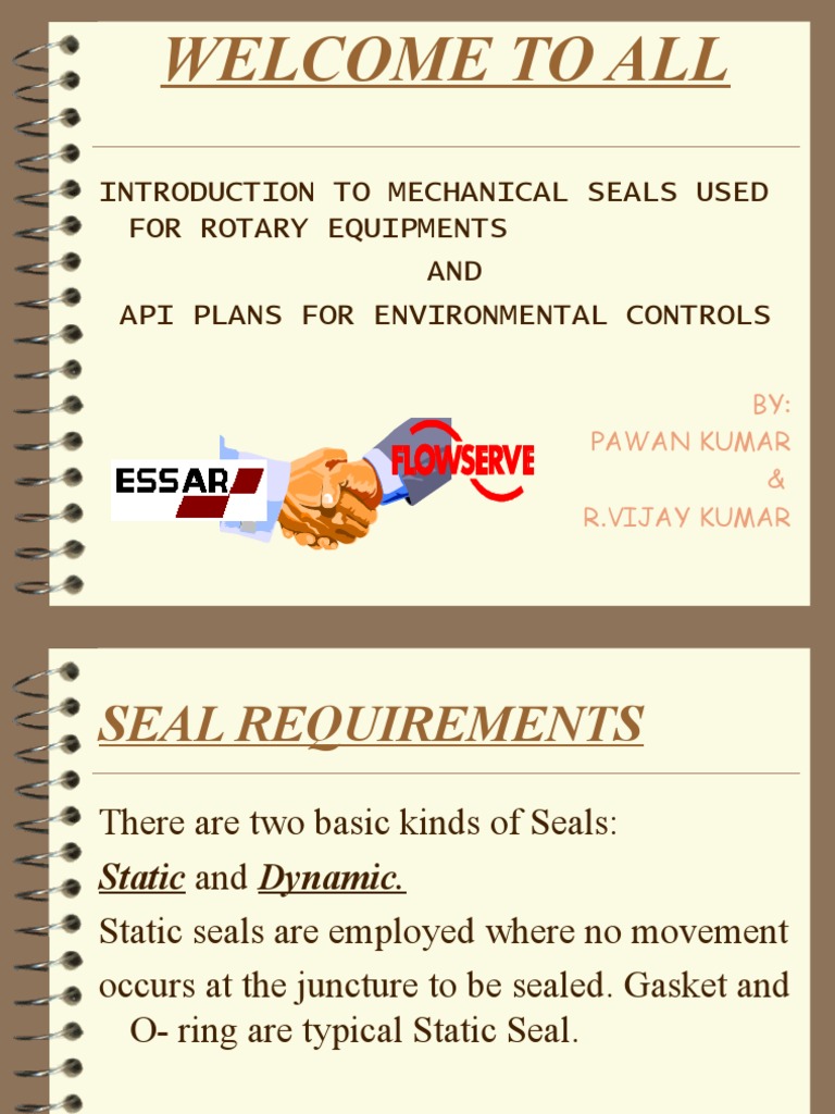Static Seals and API Plans Overview | PDF | Science & Mathematics