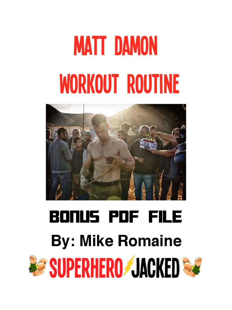 Matt Damon Workout | PDF | Recreation | Weight Training