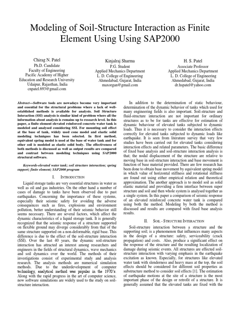 Soil-Structure Interaction Modeling in SAP2000 | PDF | Stiffness ...