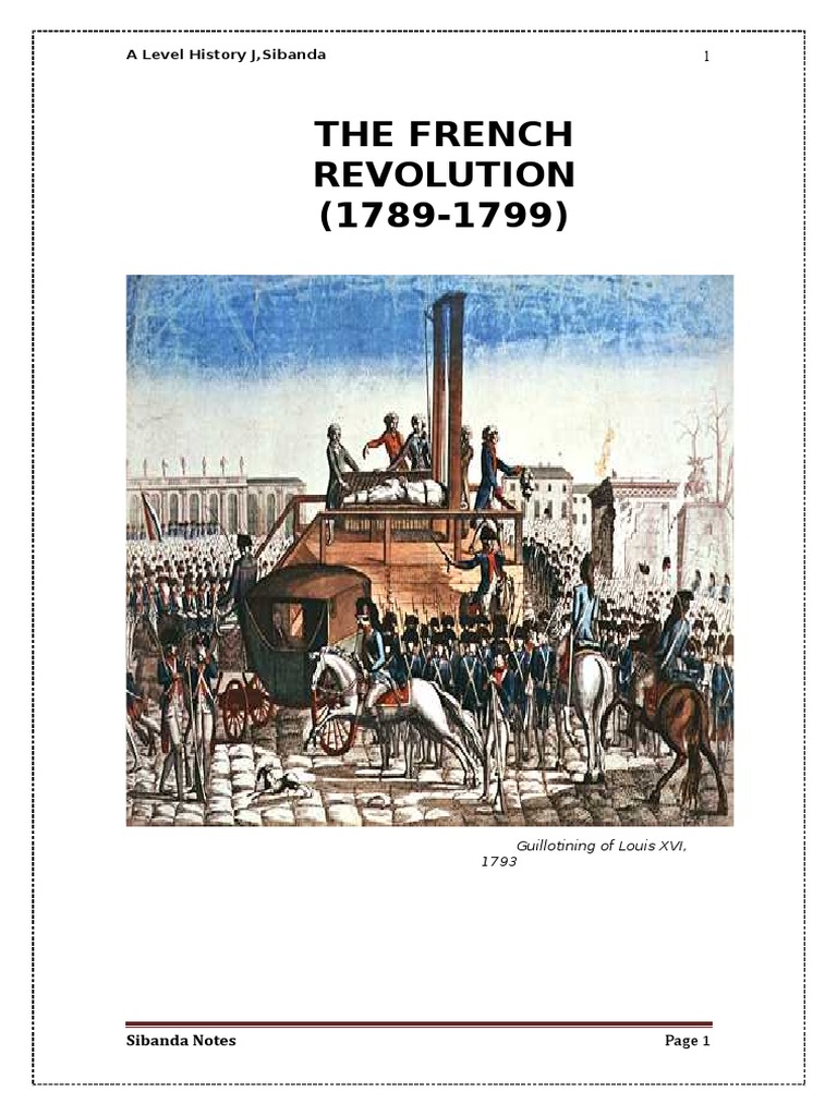 Causes of the French Revolution (1789-1799) | PDF | French Revolution ...