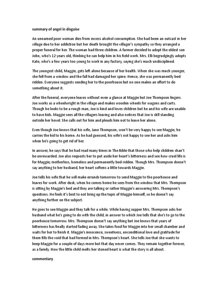 English 2 Angel in Disguise | PDF | Love