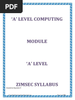 Zimsec A Level Computer Science Project Guide | PDF