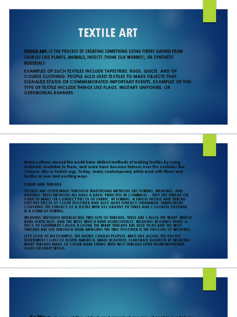 Textile Art | PDF | Textiles | Yarn