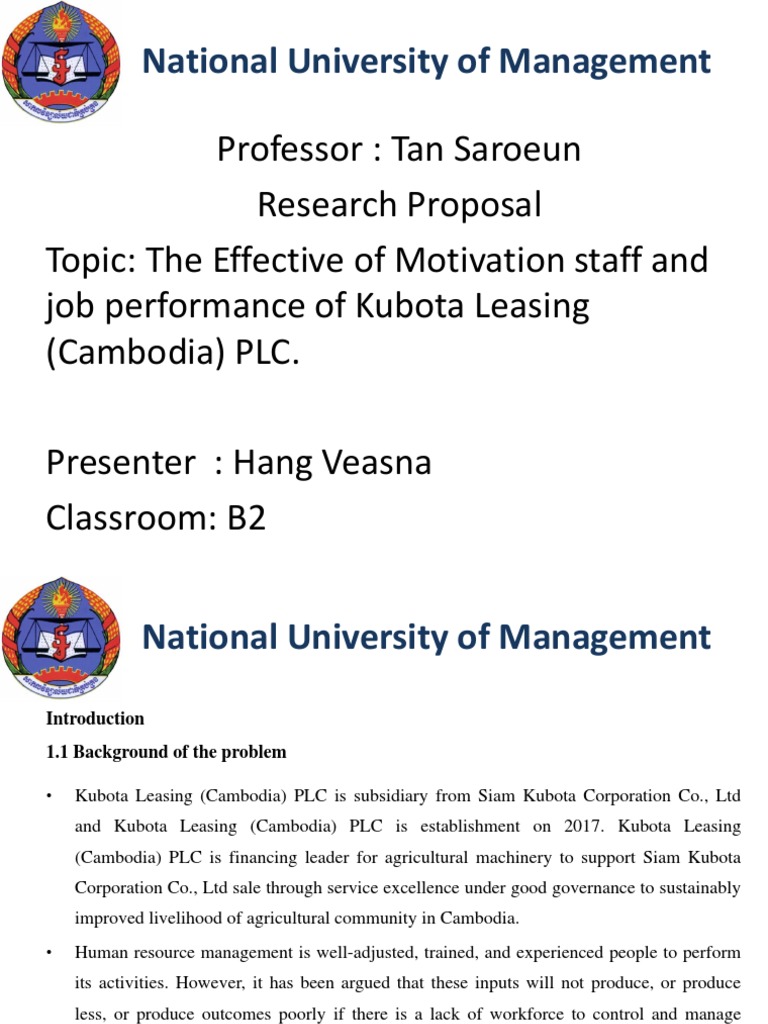 Thesis Proposal Presentation | PDF | Motivation | Motivational