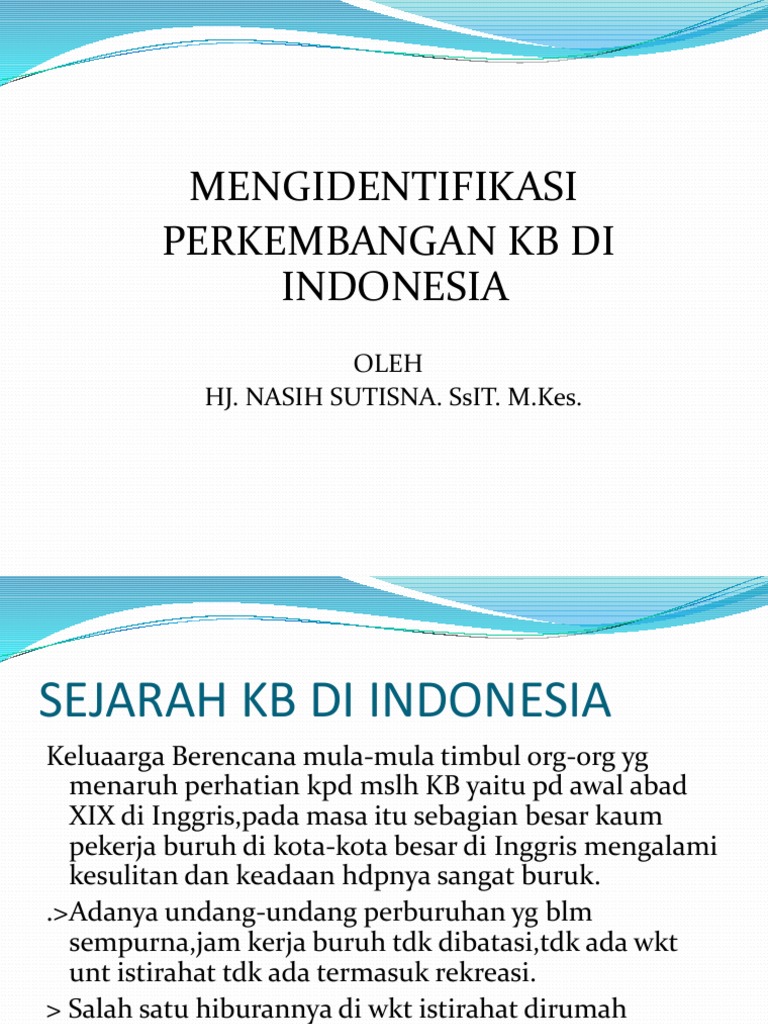 Sejarah KB Di Indonesia | PDF