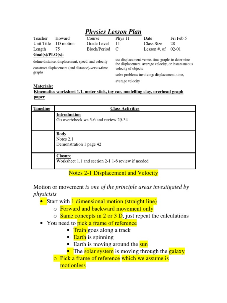 Analyzing 1D Motion Through Graphs and Calculations | PDF | Velocity | Speed