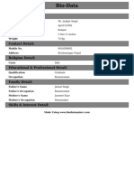20 Marriage Biodata Format Word | PDF