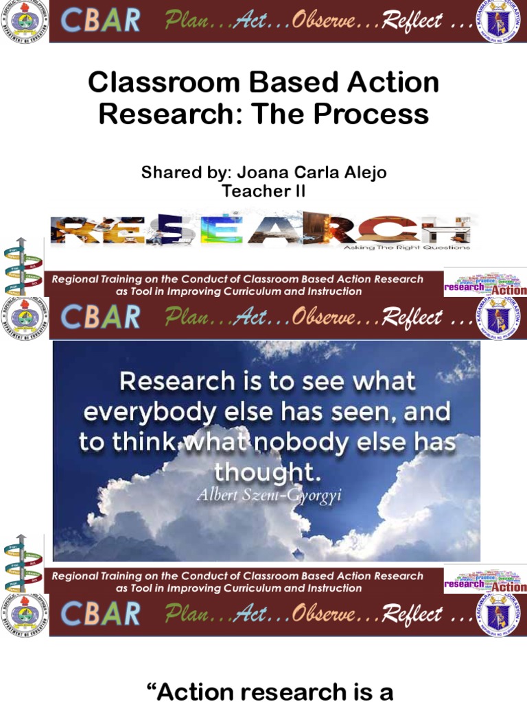 CBAR Process Carla 2 | Download Free PDF | Action Research | Classroom