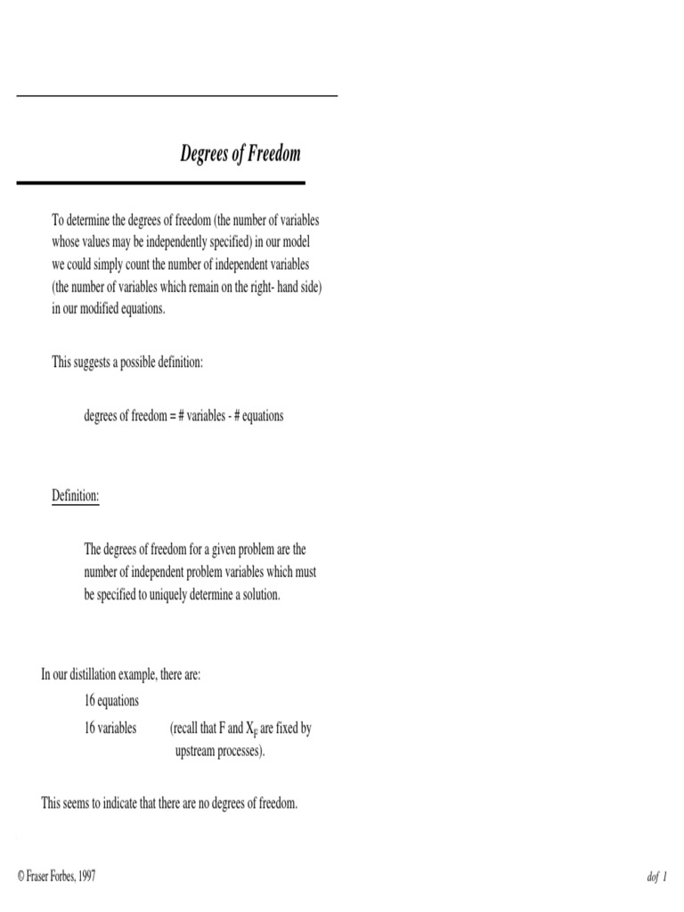 Degree of Freedom PDF | PDF | Degrees Of Freedom (Statistics ...