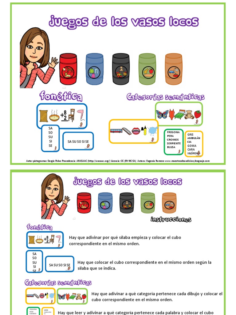 Juego de Los Vasos Locos PDF | PDF | Ropa