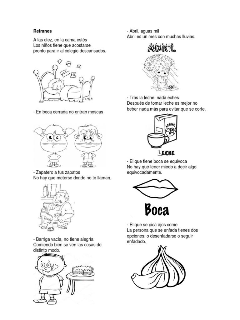 Refranes, Chistes y Trabalenguas para Niños | PDF | Ocio | Naturaleza
