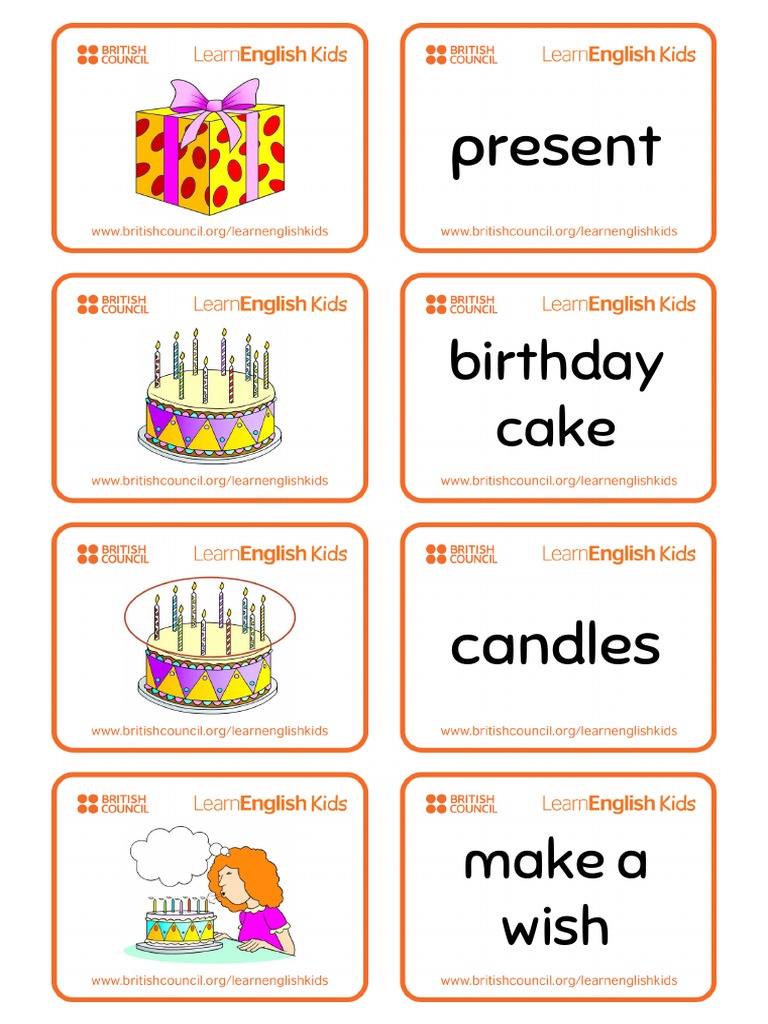 Flashcards Birthdays 2018 | PDF