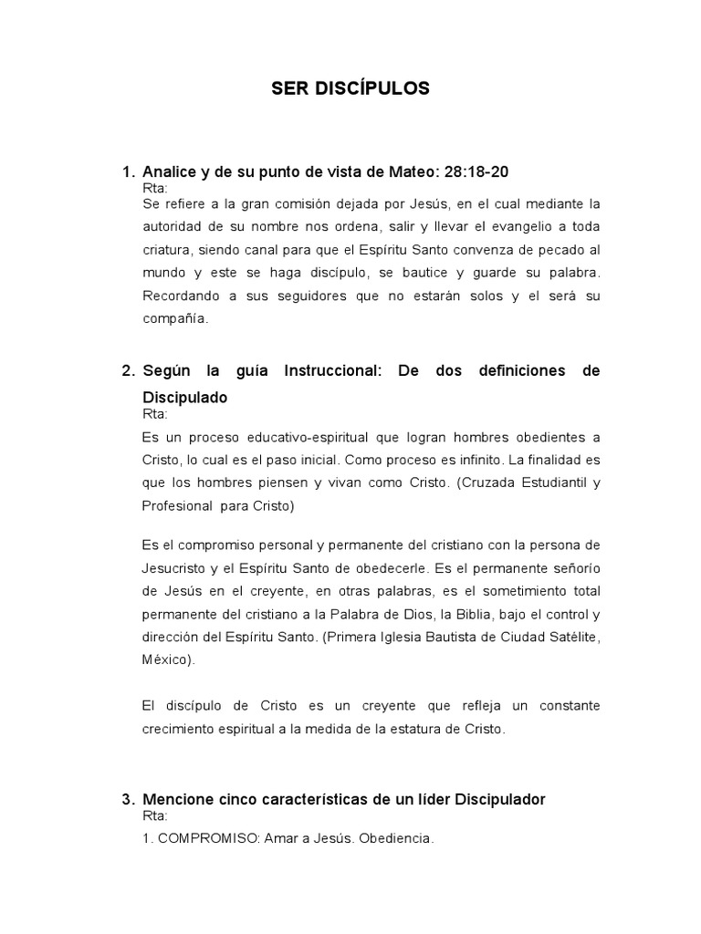 Claves del Discipulado Cristiano | PDF | Jesús | Pablo el apóstol