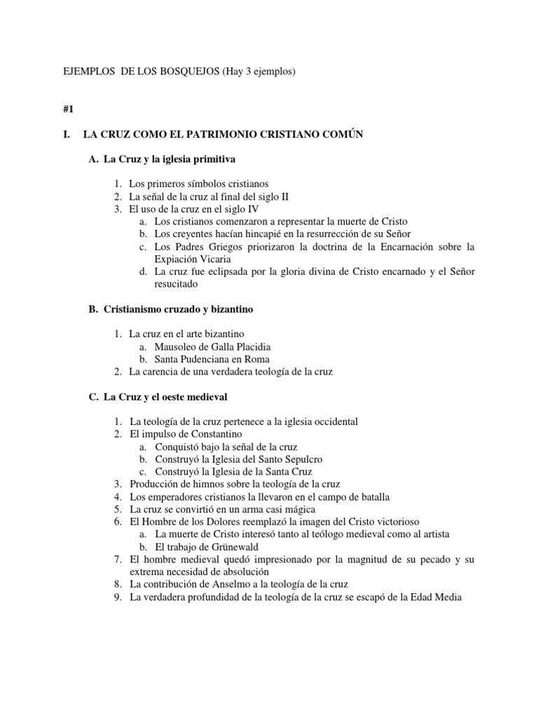 3 Ejemplos de BOSQUEJOs | PDF | Edades medias | España