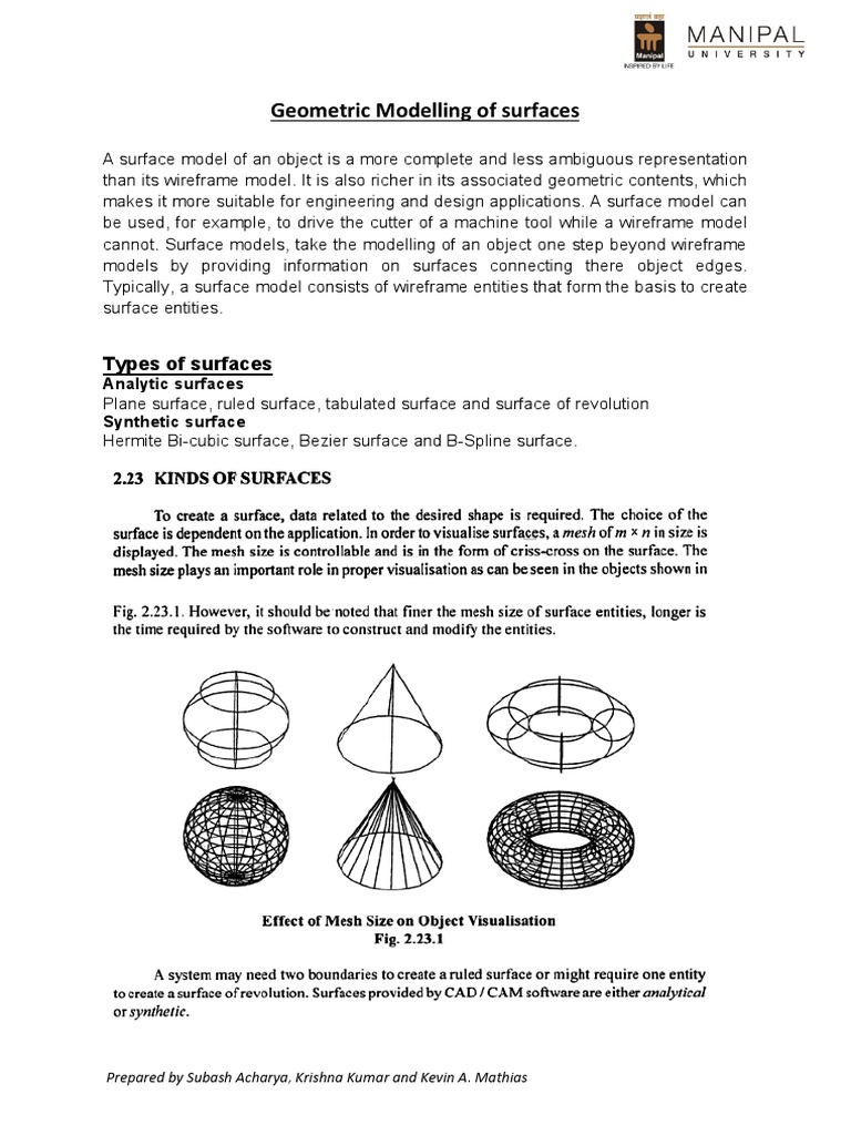 Surface Modeling Techniques Explained | PDF | Cartesian Coordinate ...