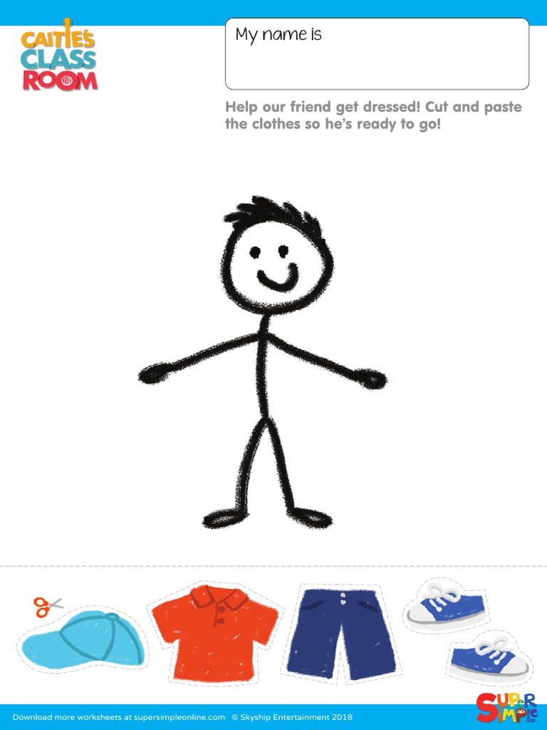 Caities Classroom Worksheet Get Dressed | PDF