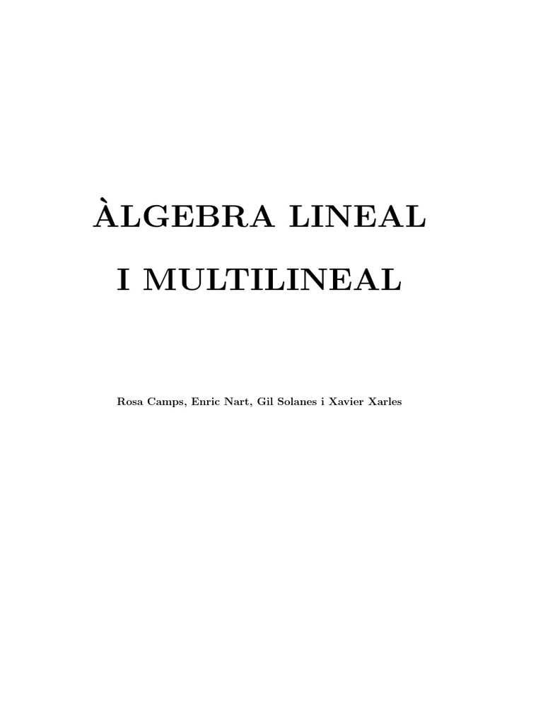 Apunts Àlgebra | PDF