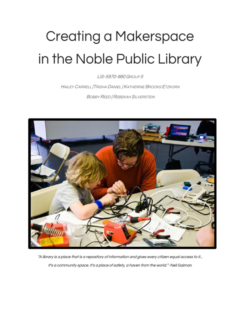 Noble Public Library Proposal | PDF | Libraries | Public Library