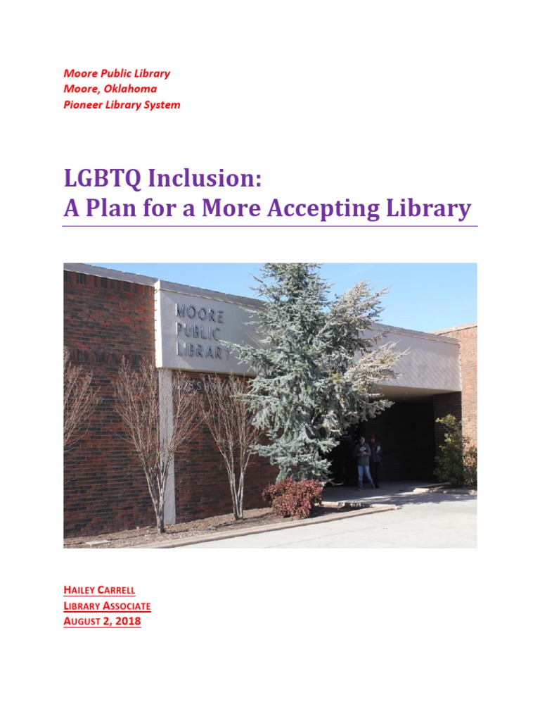 LGBTQ Inclusion: A Plan For A More Accepting Library: Moore Public ...